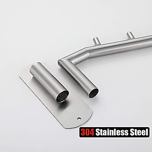 JQK Folding Clothes Hanger Rack, Stainless Steel Swing Arm Hook Holder, Clothing Hanging System Drying Closet Storage Organizer Brushed Finished Wall Mount, SHR100-BN