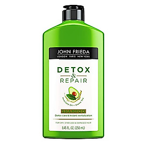 John Frieda Detox and Repair Shampoo, 8.45 Ounce Shampoo with Nourishing Avocado Oil and Green Tea