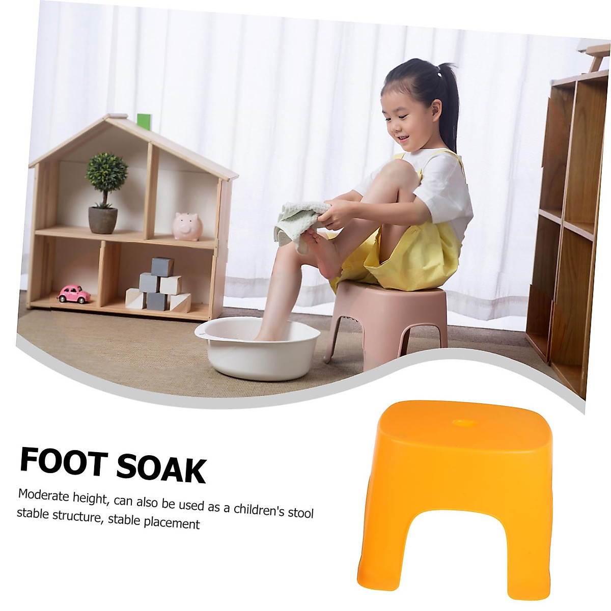 Cabilock Low Stool Toilet Step Stool for Adults Toilet Stepping Foot Stool Bathroom Step Stool Step for Toddlers Toddler Steps for Bathroom Foot Stool for Office Home Foot Stool