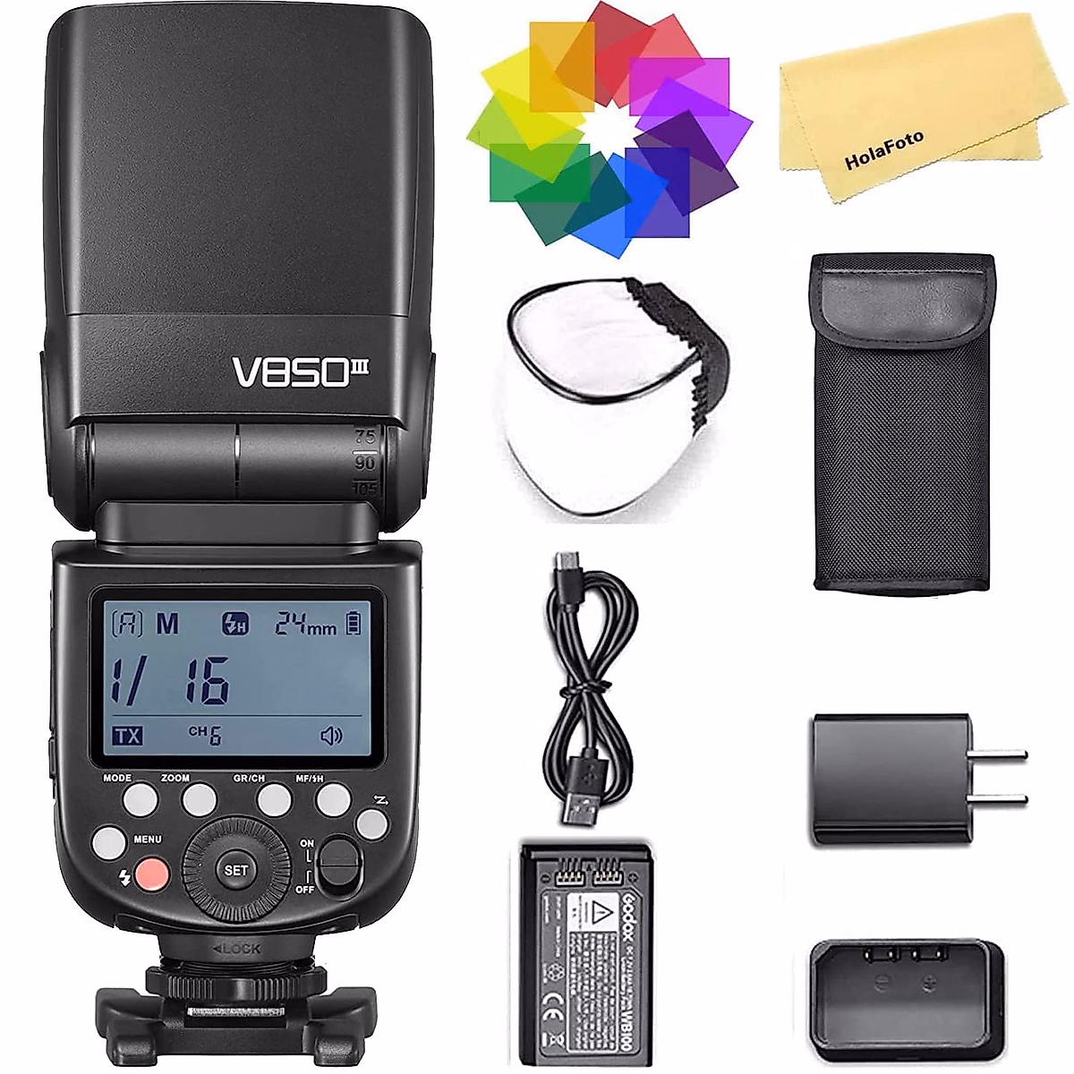 Godox V850III 2600mAh Li-ion Battery Camera Flash for Canon Sony Nikon Fuji Fujifilm Olympus Panasonic Pentax Camera Flash Speedlight Speedlite,for DSLR Cameras Digital Cameras with Standard Hot Shoe