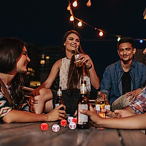 NUOBESTY Funny Math Games 8pcs Heart Dice White Red Dice Six Sided Gaming Dice 25MM Novelty Funny Party Favor for Carnival Graduation Club Playing Table Game Props Table Game Dice