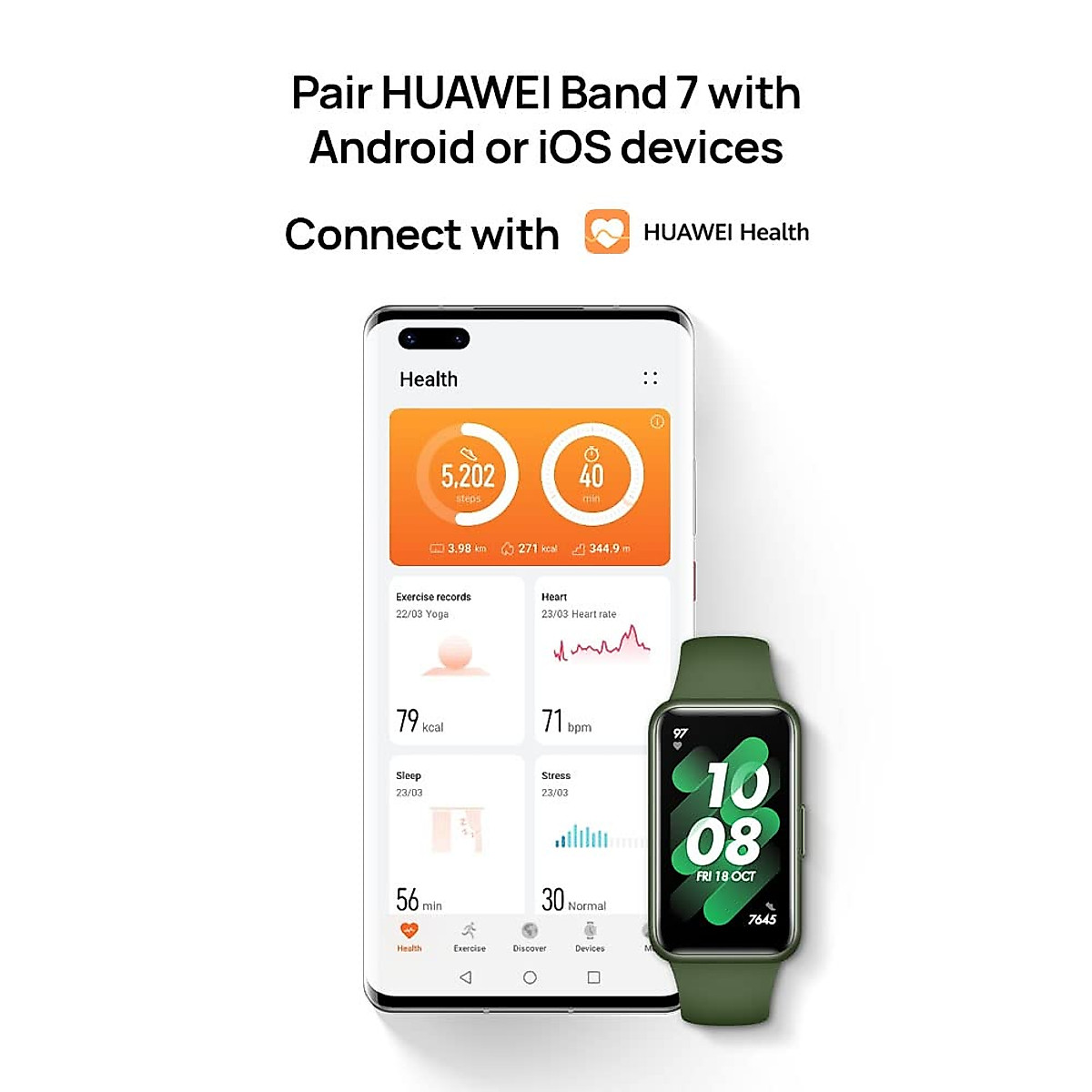 Huawei Band 7 (2022) 1.47” Amoled Display | Long Battery Life - Graphite Black
