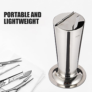 Scicalife Stainless Disinfection Case, Forceps Jar Stainless Steel Forceps Instruments Tweezers Holder Tube for Tattoo Cotton Ball Gauze Tampon(9cm)