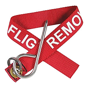 MAUHOSO Remove Before Flight Key Chain,Government Issue Military Surplus Red/White Key Ring USA air force Military,Classic Key Holder,Car Keys,Keys Attachment,1-pack