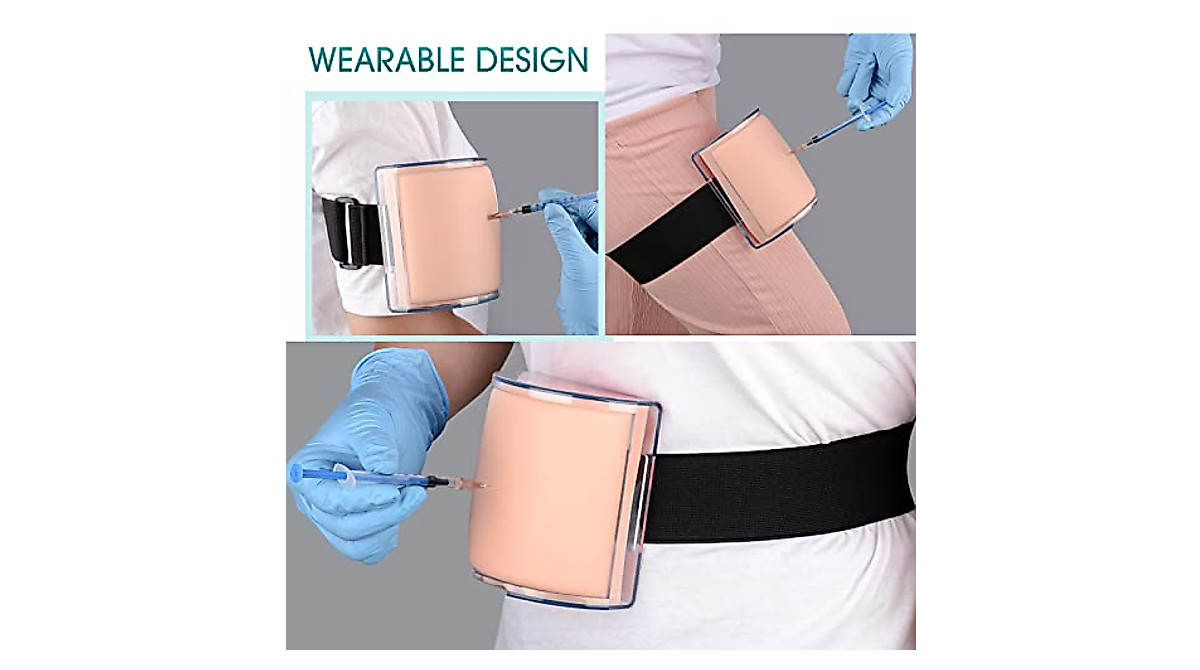 Skillssist IM & SQ Injection Practice Pad for Medical Training