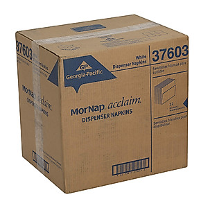 Dixie Full-Fold 1-Ply Dispenser Napkin, GP PRO by GEORGIA-PACIFIC White, 37603 (900 Napkins Per Pack, 12 Packs Per Case)