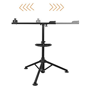 BIKEHAND Bicycle Repair Mechanics Workstand -for Home or Professional Team Use - Mountain or Road Bike Maintenance with Plate Tools Holder - Aluminum Pro Sports