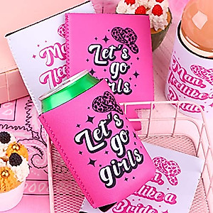 12 Packs Bachelorette Party Can Sleeves Skinny Beverage Sleeves Engagement Bridal Party Gifts Disco Cowgirl Bachelorette Party Can Holder for Bridal Cowgirl Wedding Party Decorations (Regular)