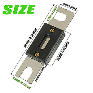 SIGANDG 350 Amp Nickel Plated ANL Fuses for car Audio and Video System(5 Pack)