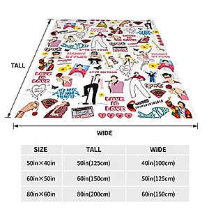 Funny Throw Blanket Ultra-Soft Flannel Blankets 60''x50'' for Sofa Bedding Living Room Gifts for Women Men Teens Adults -2