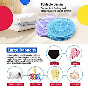 Hanging Closet Organizer - Foldable Closet Hanging, Space Saver - Sweater or Shoe Organizer, Baby Nursery Closet Organization and Storage