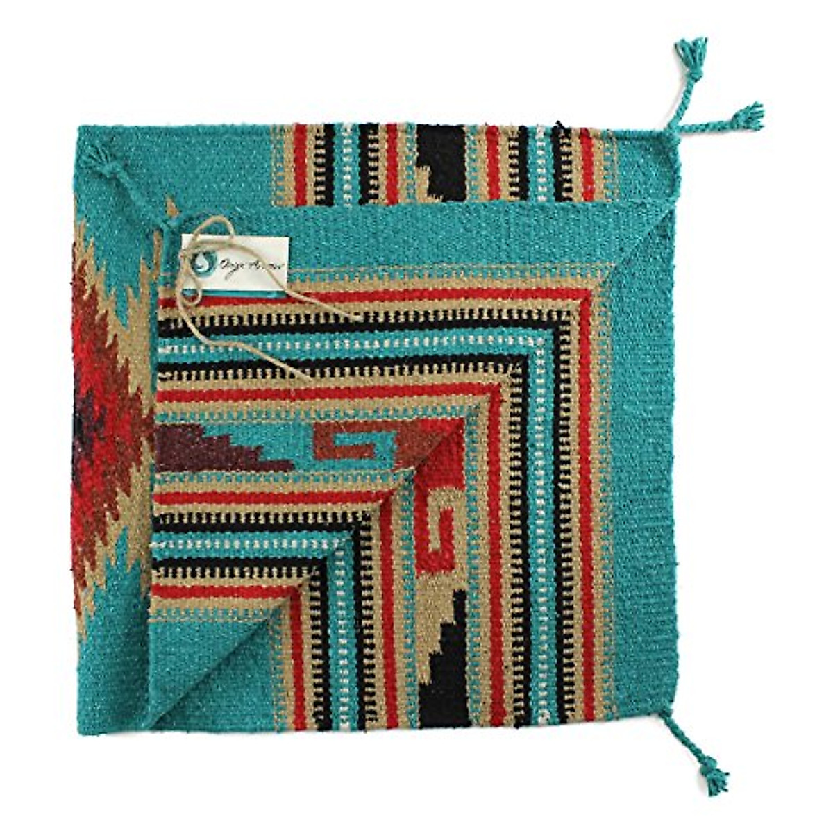 Onyx Arrow Southwest Area Rug, 20 x 40 Inches, Eagle Eye, Green/Tan