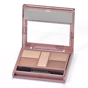 CANMAKE Perfect Stylist Eyes, 5-Color Eyeshadow Palette 0.10 oz (3.0 g) (23 Almond Canelé)