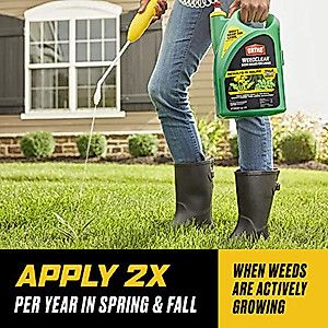 Ortho WeedClear Weed Killer for Lawns: with Comfort Wand, Won't Harm Grass (When Used as Directed), Kills Dandelion & Clover, 1 gal.