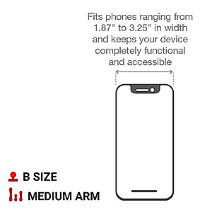 RAM Mounts X-Grip Phone Mount with RAM Twist-Lock Suction Cup RAM-B-166-UN7U with Medium Arm for Vehicle Windshields