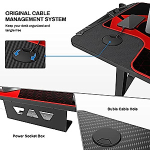 It's_Organized Electric Height Adjustable Standing Desk 65 inch,Dual Motor Sit Stand Large Gaming Computer Desk with RGB LED Lights, Large Extended Gaming Mat for Gaming and Home Office