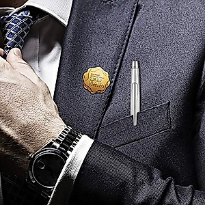 Unibene 6 Pack Silver Slim Mental Ballpoint Pens Medium Point(1 mm) - Black ink, Nice Gift for Business Office Students Teachers Wedding Christmas