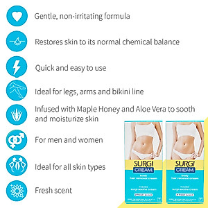 Surgi Body Hair Removal Cream Fresh Scent 2 oz, 2 Pack