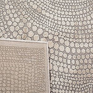 Safavieh Meadow Collection 2'7" x 4' IvoryGrey MDW333A Modern Abstract Non-Shedding Entryway Living Room Foyer Bedroom Kitchen Accent Rug