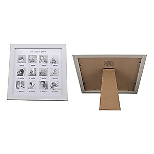 Ozgkee Newborn Baby Picture Frame My First Year Frame Baby Photo Frame 12 Month Baby Keepsake Frames Monthly Milestone Desktop Picture Frame for Photo Memories Baby 1st Birthday Mothers Day Gift