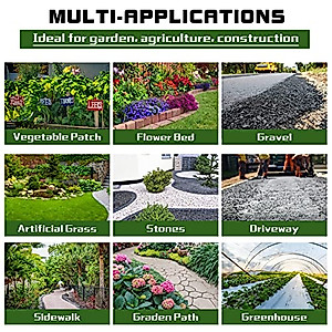 XLX TURF 5.3oz Garden Weed Barrier Heavy Duty Landscape Fabric 3 FT x 50 FT, Thick Woven Weed Block Control, Black Mulch for Ground Cover Geotextile Fabric