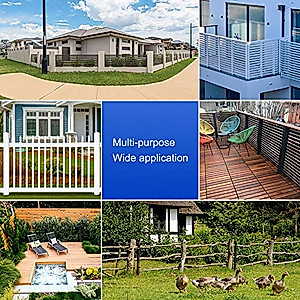 ALXFFBN Balcony Privacy Screen 5 x 0.9 M White Windbreak Net Fence Sunshade Weatherproof HDPE Privacy Protector Balcony Cover with 24 Cable Ties and 66 Ft Rope