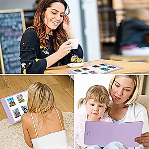 256 Photos Album for Fujifilm Instax Mini Camera, Polaroid 2”x3” ZINK Pictures, 2x3 Photo Album Book for Fujifilm Instax Mini 1112 9 90 70 40 8 Instant Camera, Polaroid Snap PIC-300 Z2300 Camera (purple)