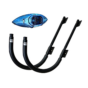 Racked Up Sports | Heavy Duty Wall Mount Hanger Rack for Kayaks Paddle Boards - Kayak Wall Hangers Craddle Hooks - 300lb Capacity