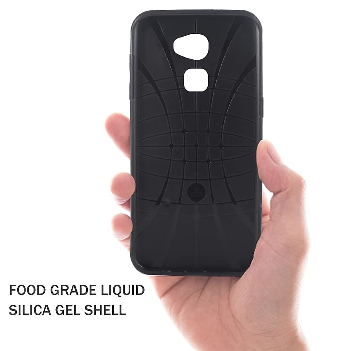 ELISORLI Compatible with Huawei Honor 5X Case Rugged Thin Slim Cell Accessories Anti-Slip Fit Rubber TPU Mobile Phone Protection Silicone Soft Bumper Cover for Hawaii GR5 Honor5X X5 Women Men Black