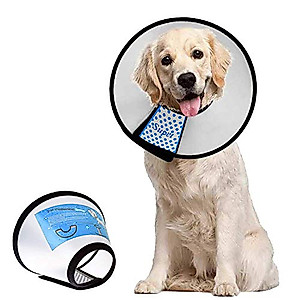 Supet Dog Cone Adjustable Pet Cone Pet Recovery Collar Comfy Pet Cone Collar Protective Collar for After Surgery Anti-Bite Lick Wound Healing Safety Practical Plastic E-Collar