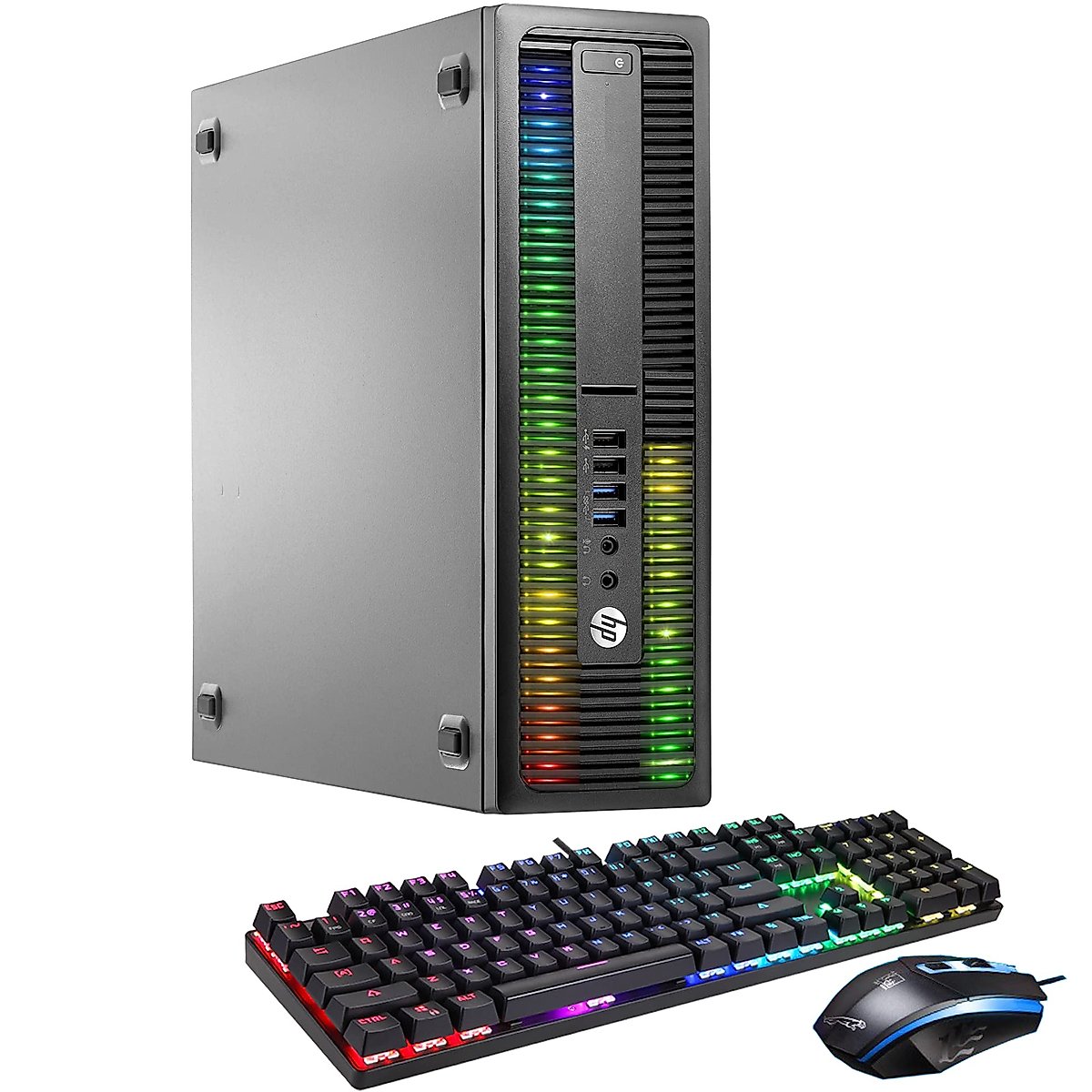HP RGB Lights PC Desktop Computer Intel Core i7-6700 3.40Ghz Proccesor 32GB DDR4 Ram 1TB SSD, NVIDIA GeForce GT 1030 Graphics, Windows 10 Pro (Renewed)