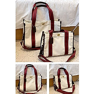 Women Tote Bag Canvas Shoulder Bag Satchel Hobo Handbag Fashion Crossbody Bag Purse Vintage Handbag Casual Small