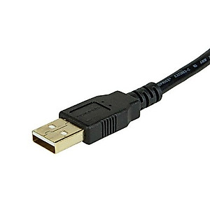 Monoprice 15-Feet USB 2.0 A Male to A Female Extension 28/24AWG Cable (Gold Plated) (105435),Black