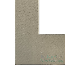 The Display Guys 16x20 Pack of 25 Textured Gray Picture Photo Matting Mat Boards + Backing Boards + Clear Plastic Bags Complete Set