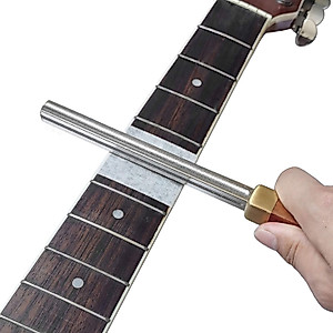 Upgrated Baroque Guitar Fret Crowning&Edge Dressing File 3 Slots Size & 1 full Grit Side Improved 4th Generation Repair Luthier Tools for Guitars,Ukulele,Bass,Banjo,Mandolin etc (4th Generation File)