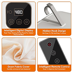 Portable Clothes Dryer, Electric Laundry Dryer with Remote Control, Foldable Mini Drying Machine With Dryer Bag for Apartment, RV, Travel, Home for Light Clothes, Underwear, Baby Clothes