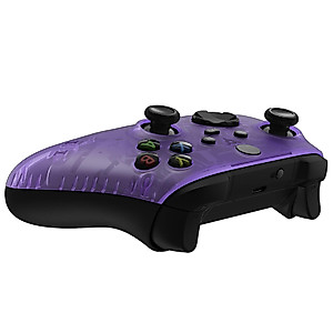 eXtremeRate Replacement Faceplate for Xbox Series X & S Controller - Personalize Your Control - Clear Atomic Purple Front Housing Shell for Xbox Core Wireless Controller [Controller NOT Included]
