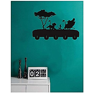 Hakuna Matata Wood Key Holder, Key Rack, Sweet Home Hook Hanger and Multiple Personalized Design Key Rack for Home, Entryway, Living Room, Bathroom, Kitchen(A3)