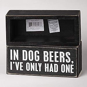Primitives by Kathy 18027 Box Sign, 6" x 2.5", In Dog Beers
