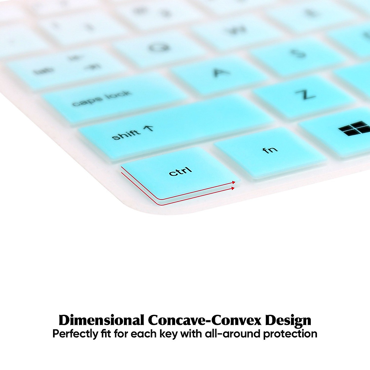 Keyboard Cover Compatible with HP Envy x360 15.6” Series /2020 2019 HP Pavilion 15 HP Pavilion x360 15.6” Series/HP Envy 17 17.3" Series/HP Laptop 15t 17t 17-ca0011nr-by0040nr -Ombre Hot Blue