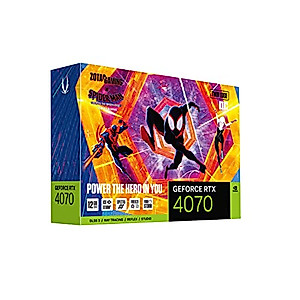 ZOTAC Gaming GeForce RTX 4070 Twin Edge OC Spider-Man: Across The Spider-Verse Inspired Graphics Card Bundle, ZT-D40700H-10SMP