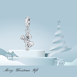 YSAHan Marriage Wedding Charm Mr. &Mrs. Bridal Bride & Groom Charm Bead fit European Bracelets, Silver, (Aut-26_Wedding)