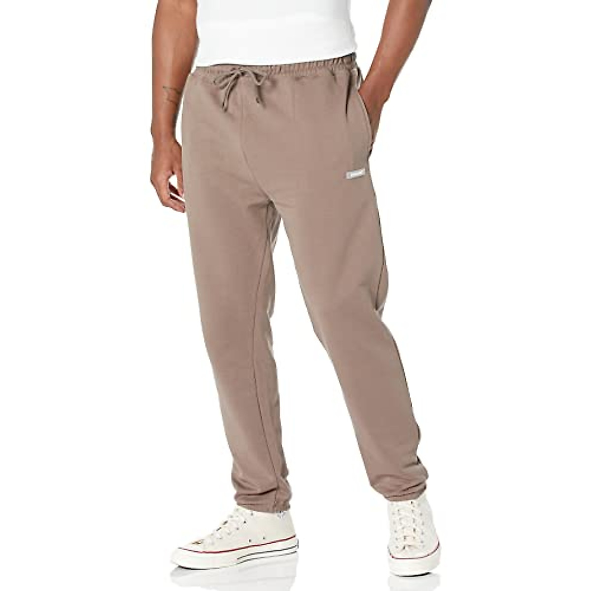 Spalding Mens Fundamental French Terry Jogger, Iron, Large