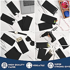 SWESARA 100 Pack Cash Envelopes for Budgeting, 6.7 x 3.5 Inch | Large Pack of Self-Adhesive Money Envelopes for Cash or Coins | Organization Envelopes for Checks, Jewelry, and Small Items(Black)