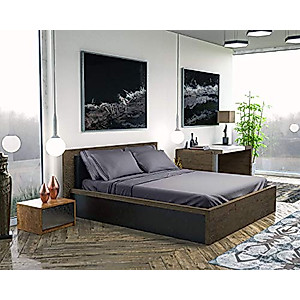 DREAMCARE Full Size Sheets – 4 pcs Cooling Sheets – up to 21” Deep Full Sheet Set – Hotel Luxury Sheets & Pillowcases – Superior Softness 100% Fine Microfiber with Side Pocket – Gray