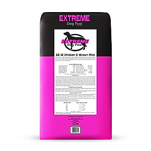 Extreme Dog Fuel Elite Nutrition Chicken & Brown Rice 22-12 for Dogs All Life Stages - Dog Probiotics for Digestive Health, Essential Pet Supplement for Overall Wellness - 20 LB