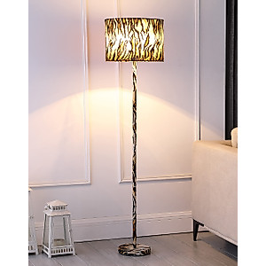 Ore International HBL2457 59" in Faux Suede Tiger Print Floor Lamp