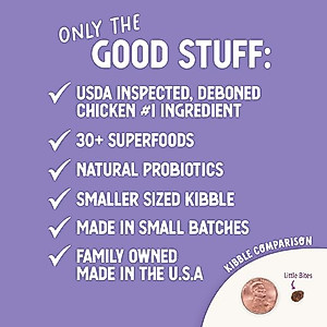 Health Extension Little Bites Weight Control Dry Dog Food, Grain-Free, Natural Food for Overweight Adult Dogs with Added Vitamins & Mineral, Include Lite Chicken & Brown Rice Recipe (15 lbs)