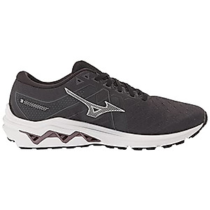Mizuno Women's Wave Inspire 18 Running Shoe, Black/Silver, 10