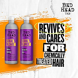 TIGI Bed Head Shampoo & Conditioner For Damaged Blonde Hair Serial Blonde With Hydrolyzed Keratin 2 x 25.36 fl oz